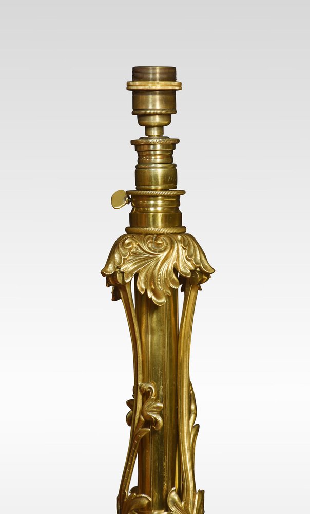Telescopic Standard Lamp in Cast Gilt Brass for sale at Pamono