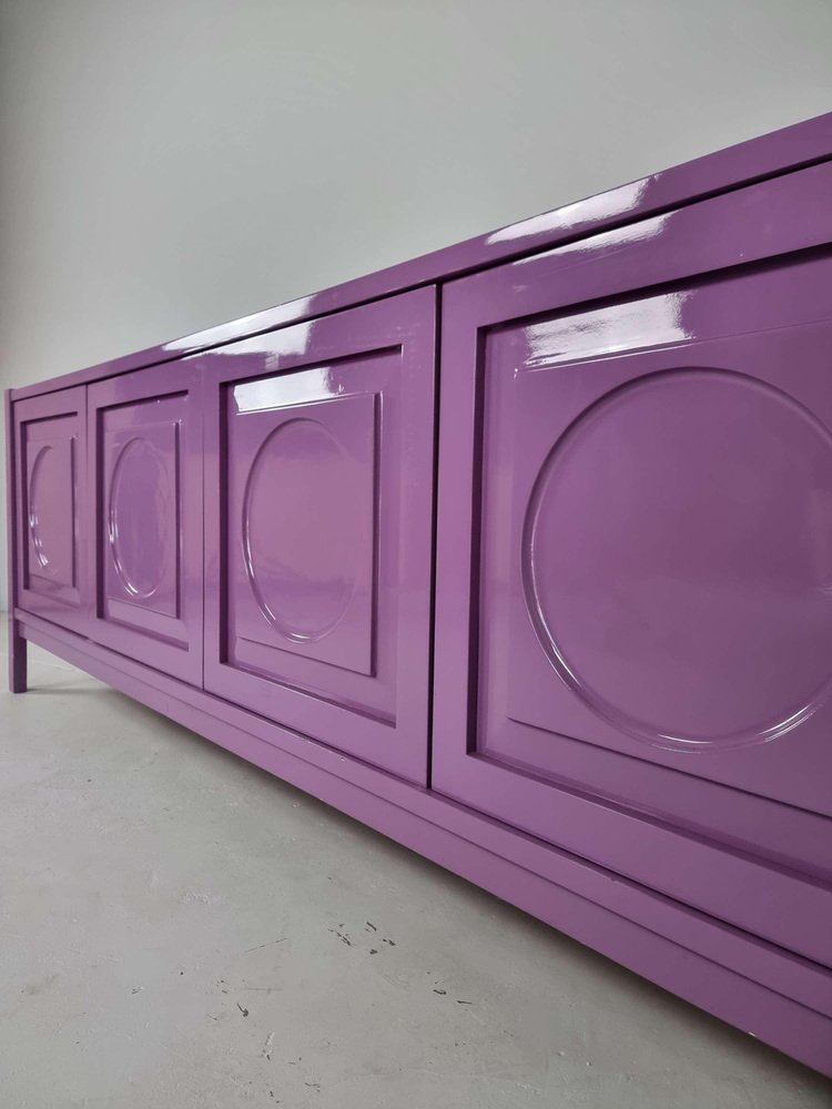 Vintage Brutalist Pink Sideboard by Defour, 1970s for sale at Pamono