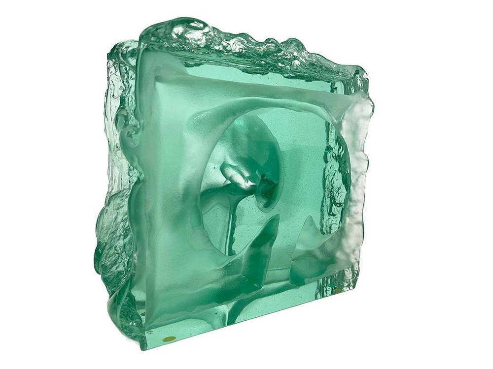 German Dimensional Glass Sculpture by Jörg F. Zimmermann for sale at Pamono