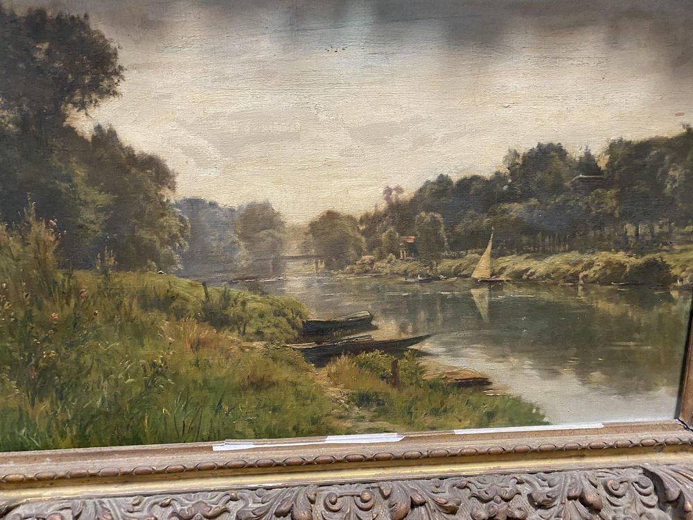 Gabriel Mathieu, Landscape, Oil, Framed for sale at Pamono