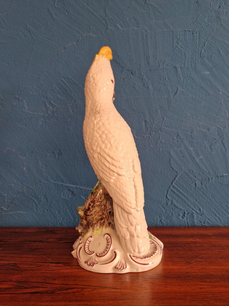Porcelain Cockatoo Bird Figurine from Nymphenburg for sale at Pamono