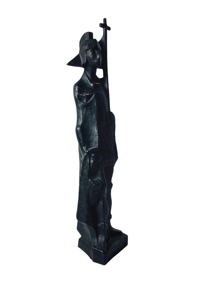 Modern St. Florian Cast Iron Statue, 1960s, Cast Iron for sale at Pamono