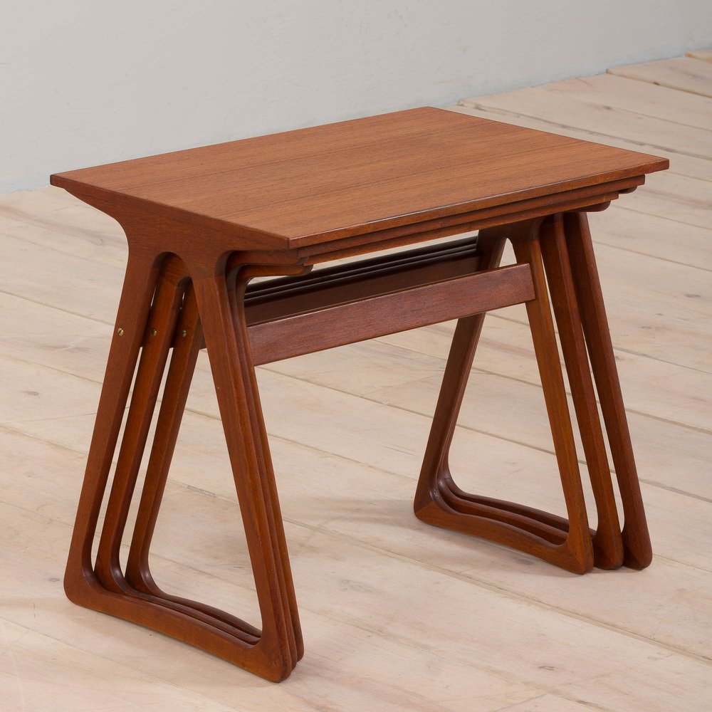 Vintage Danish Nesting Tables in Teak by Johannes Andersen for CFC ...