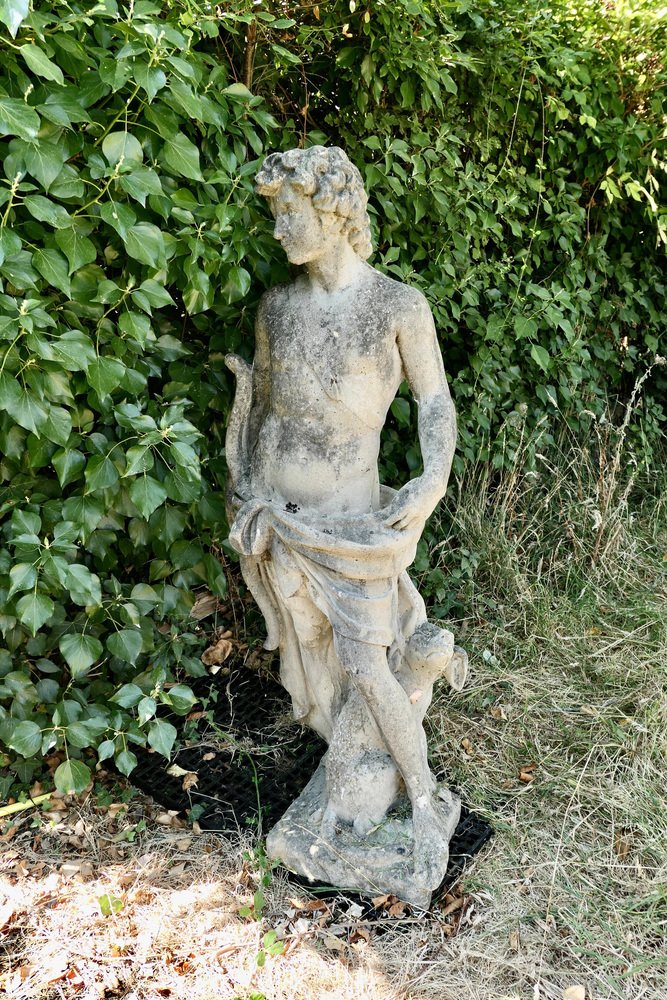 French Statue of Apollo in Cast Stone, 1950 for sale at Pamono