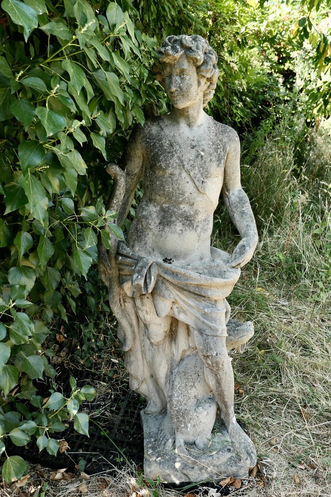 French Statue of Apollo in Cast Stone, 1950 for sale at Pamono
