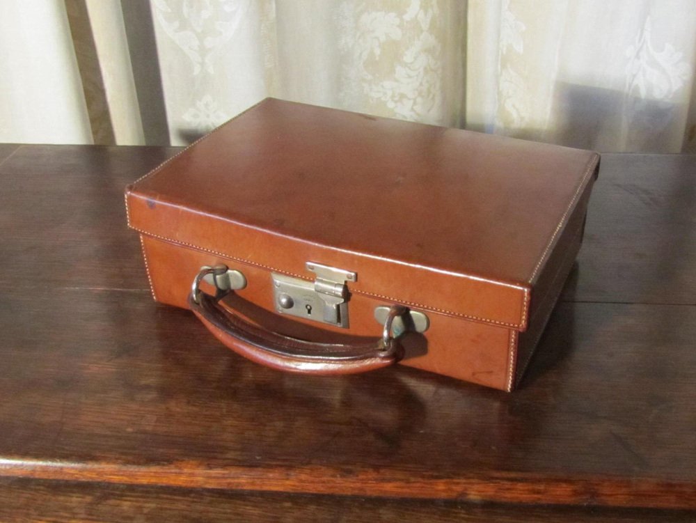 Small Leather Attaché Case, 1930 for sale at Pamono