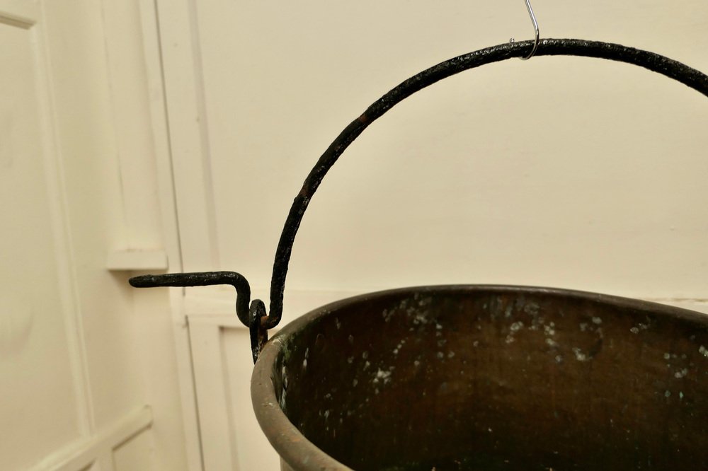 Large Antique Brass Cooking Pot, 1850 for sale at Pamono