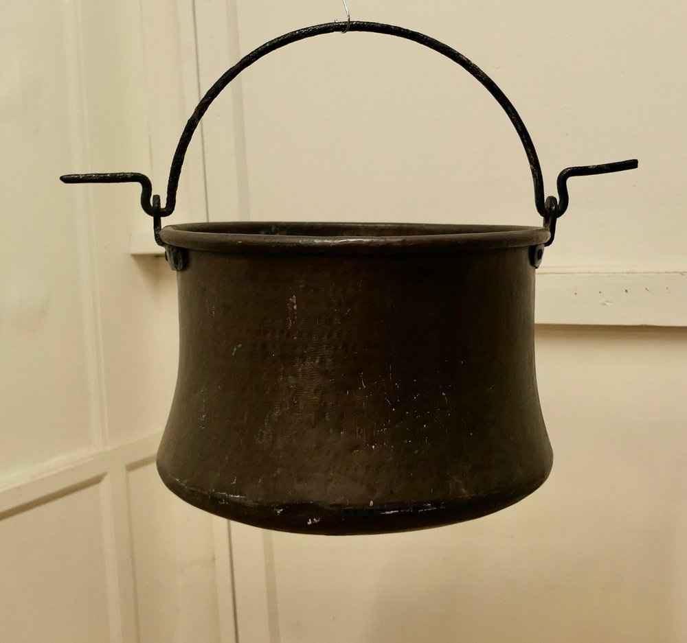 Large Antique Brass Cooking Pot, 1850 for sale at Pamono