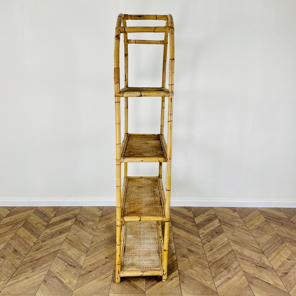 Mid-Century Bamboo Open Shelving Unit, 1970s for sale at Pamono