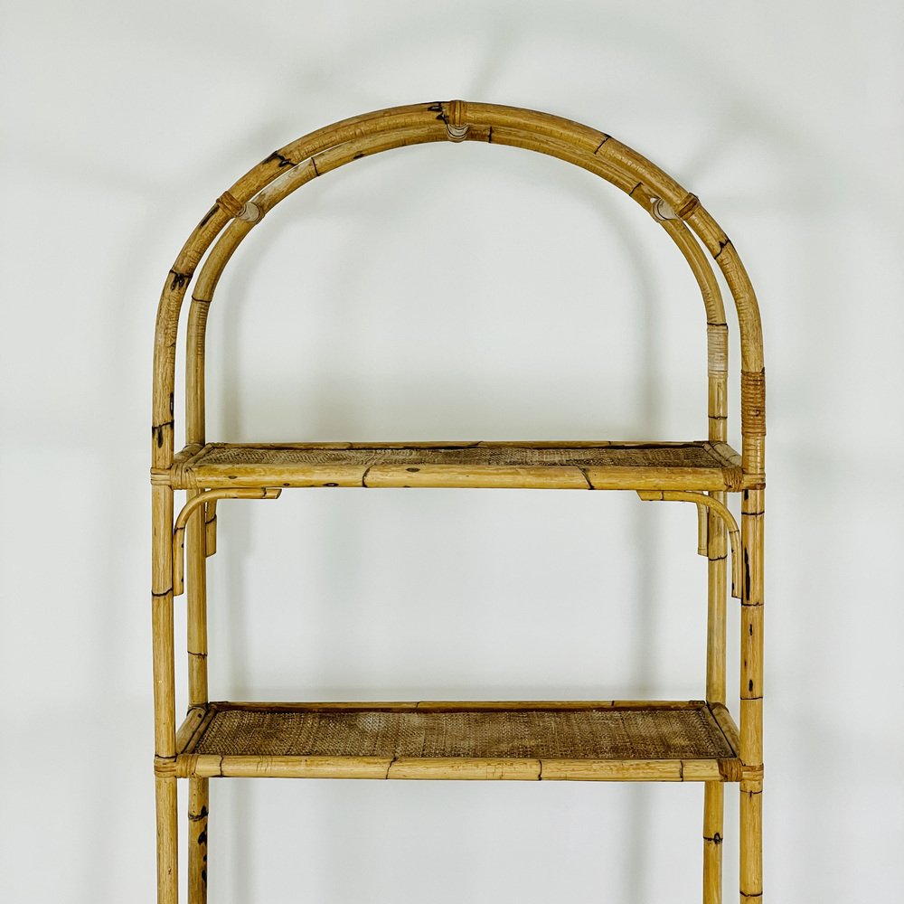 Mid-Century Bamboo Open Shelving Unit, 1970s for sale at Pamono
