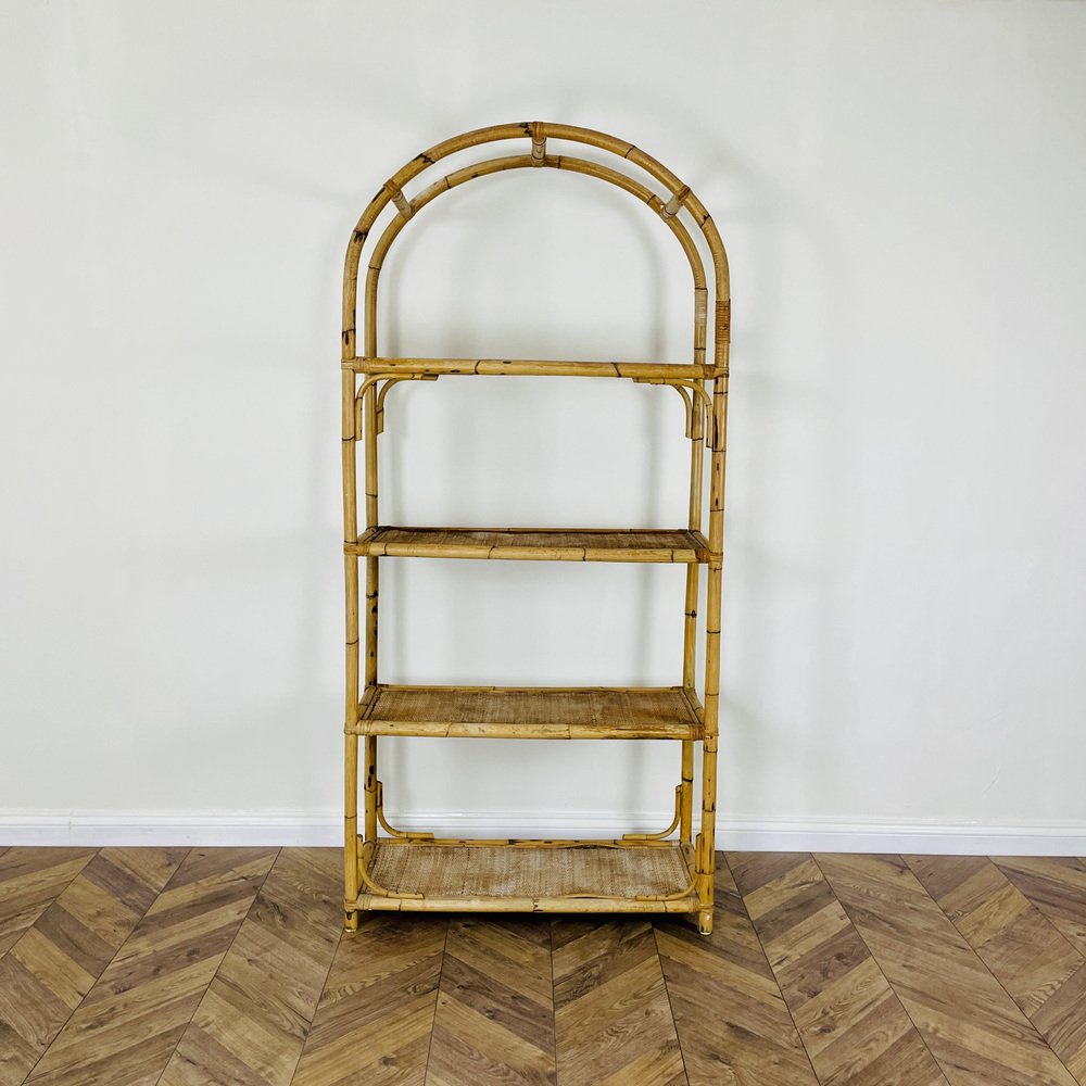 Mid-Century Bamboo Open Shelving Unit, 1970s for sale at Pamono