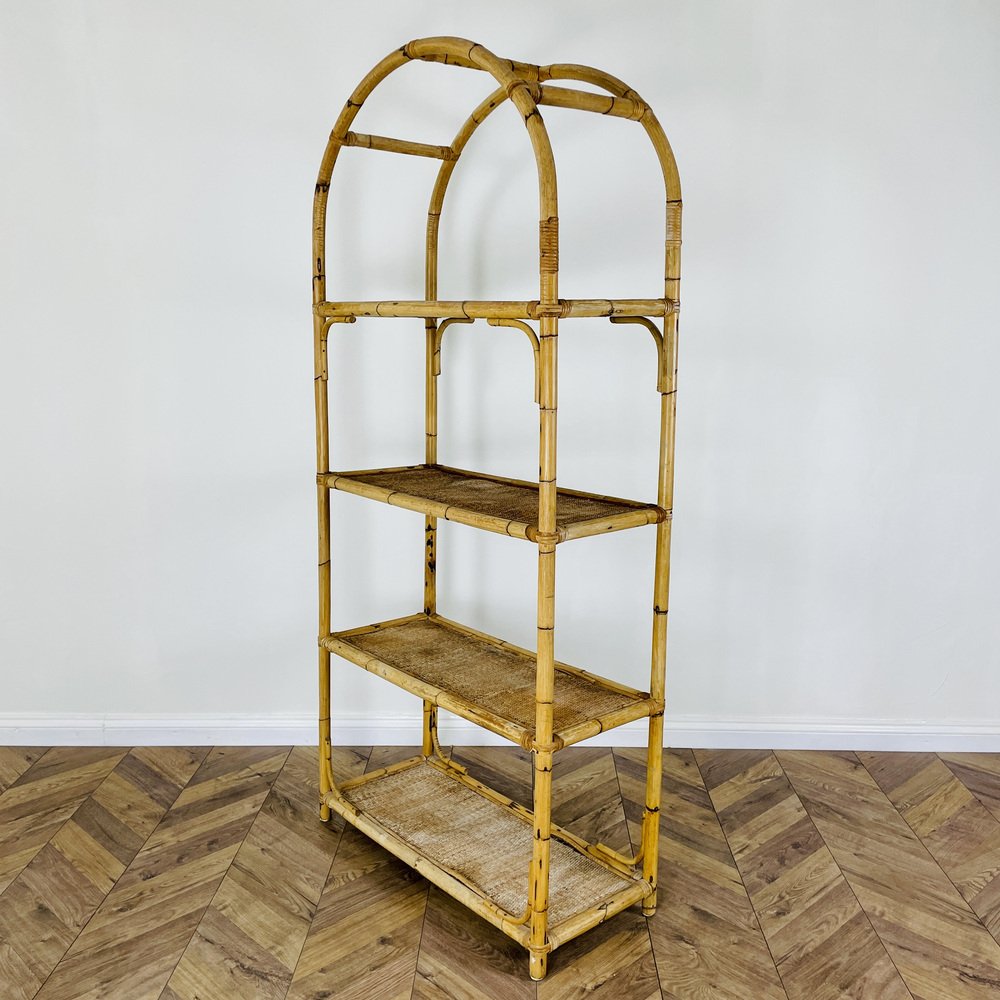 Mid-Century Bamboo Open Shelving Unit, 1970s for sale at Pamono