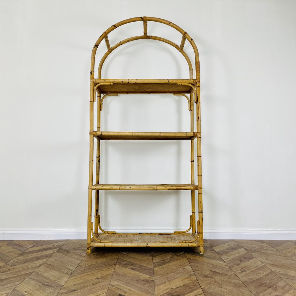 Mid-Century Bamboo Open Shelving Unit, 1970s for sale at Pamono