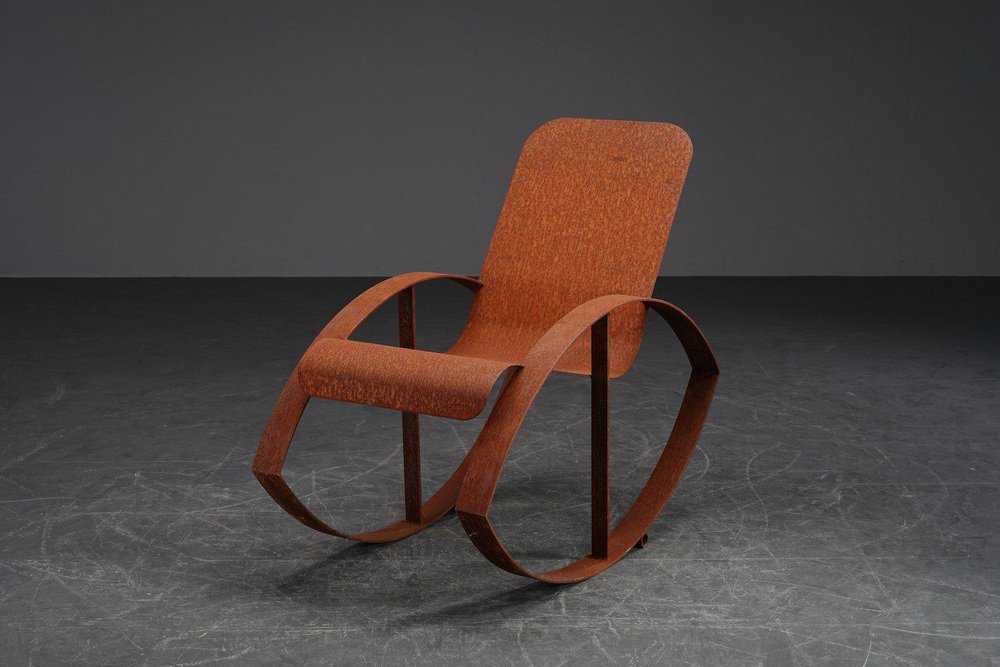 Metal Rocking Chair, 1970s for sale at Pamono