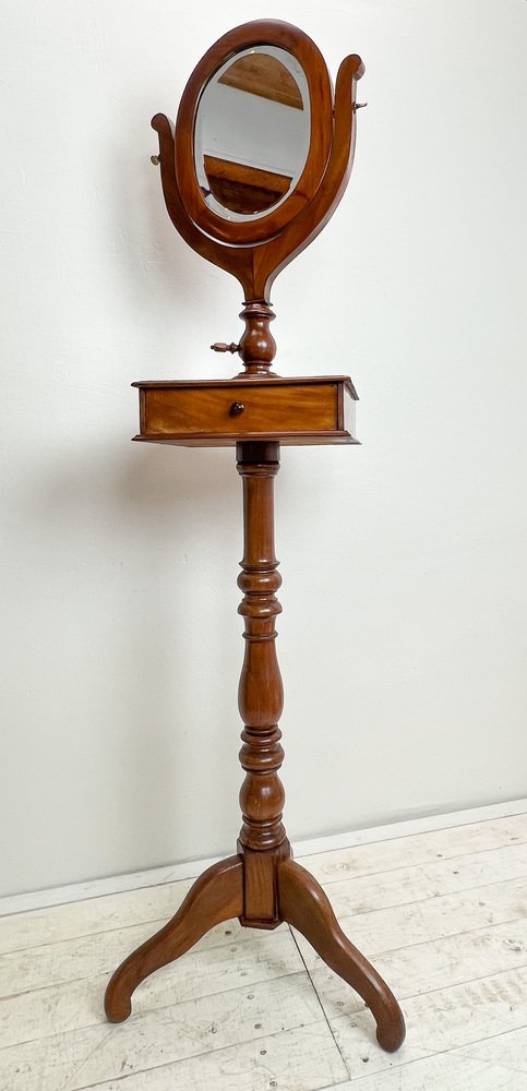 Antique Gentleman's Barber Shaving Mirror Stand, 1930s for sale at Pamono