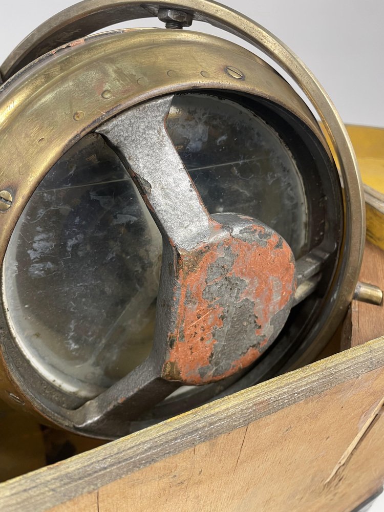 Large Boat Compass in Brass, 1984 for sale at Pamono