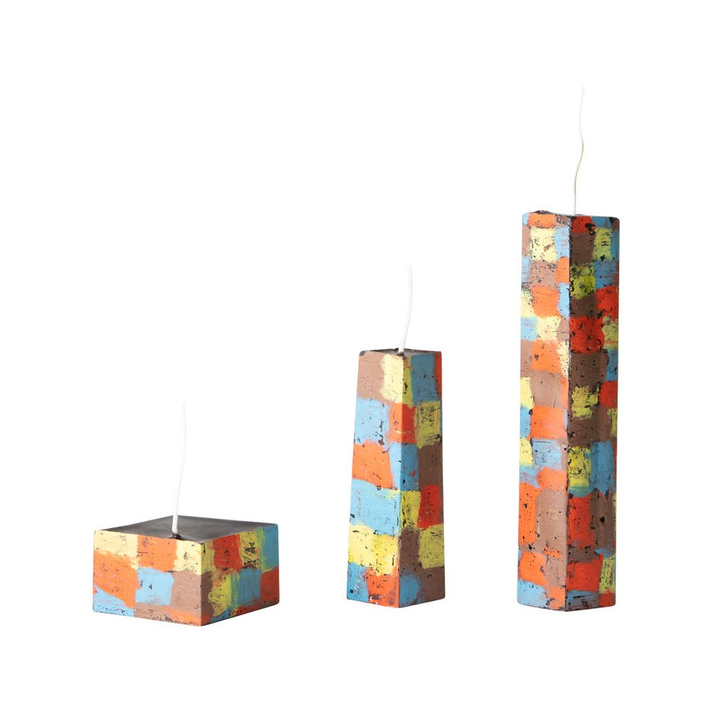 Square Orange Stack Candleholder by Crying Clover for sale at Pamono
