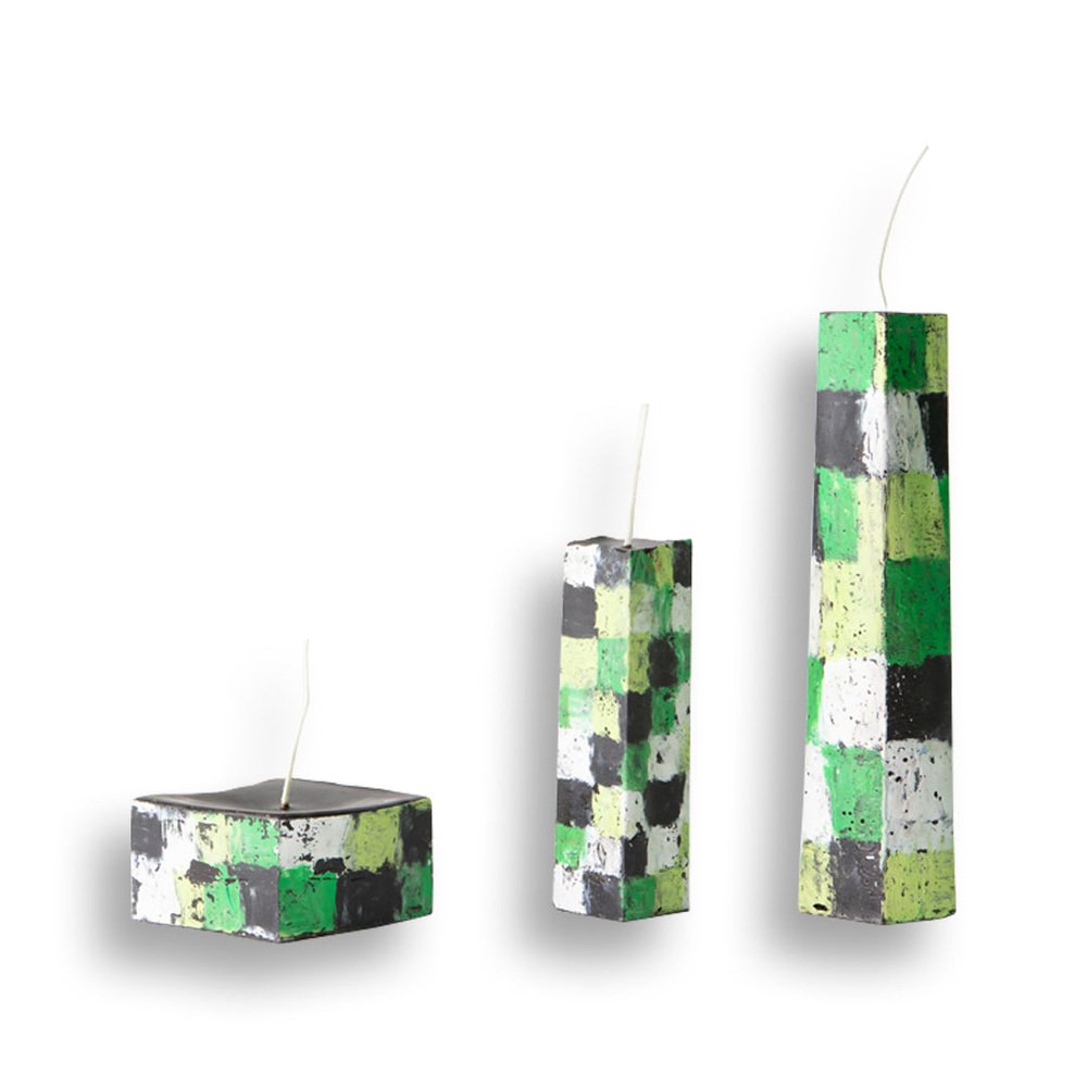 Tall Green Stack Candleholder by Crying Clover for sale at Pamono