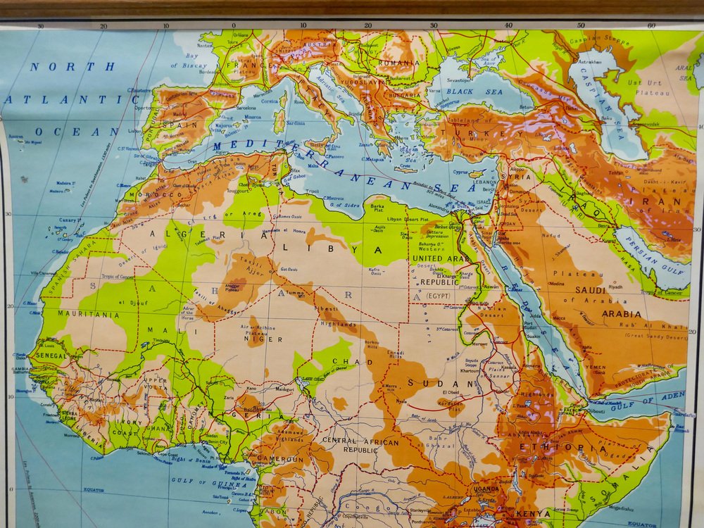 Charts Of Physical Maps By G W Bacon 1920s For Sale At Pamono