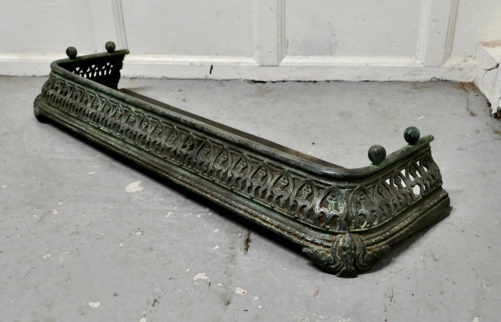 Victorian Pierced Cast Iron Fender, 1880s for sale at Pamono