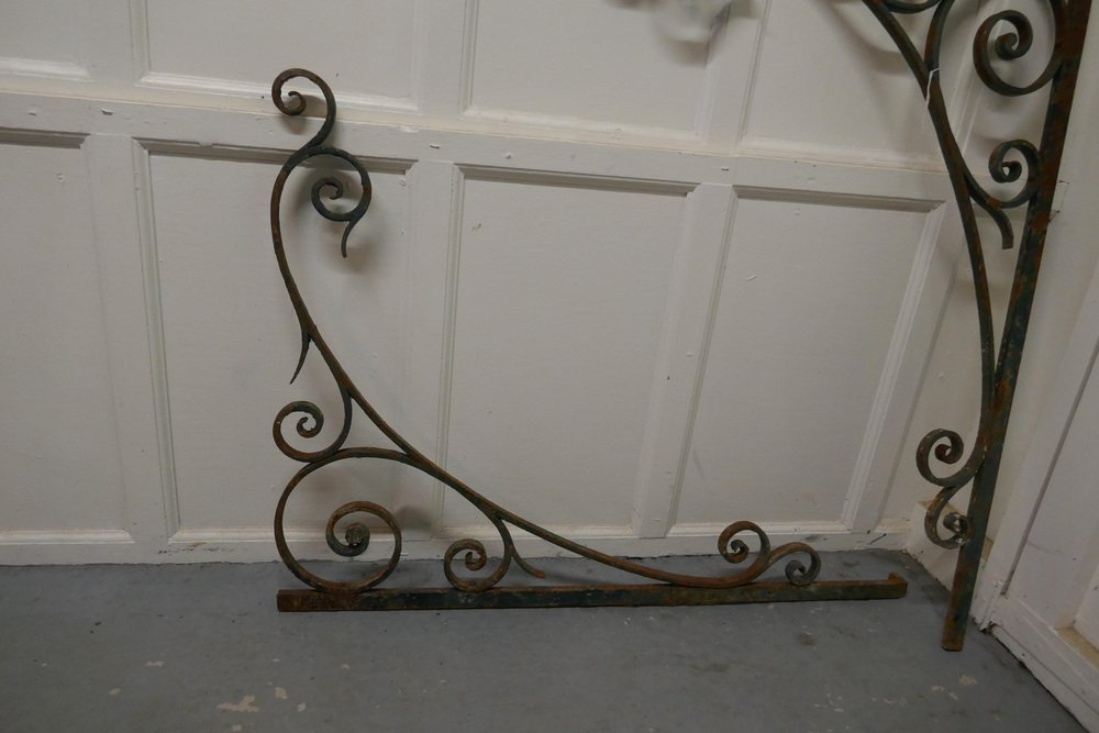 19th Century French Wrought Iron Gate Post Corners, 1850s, Set of 2 for ...