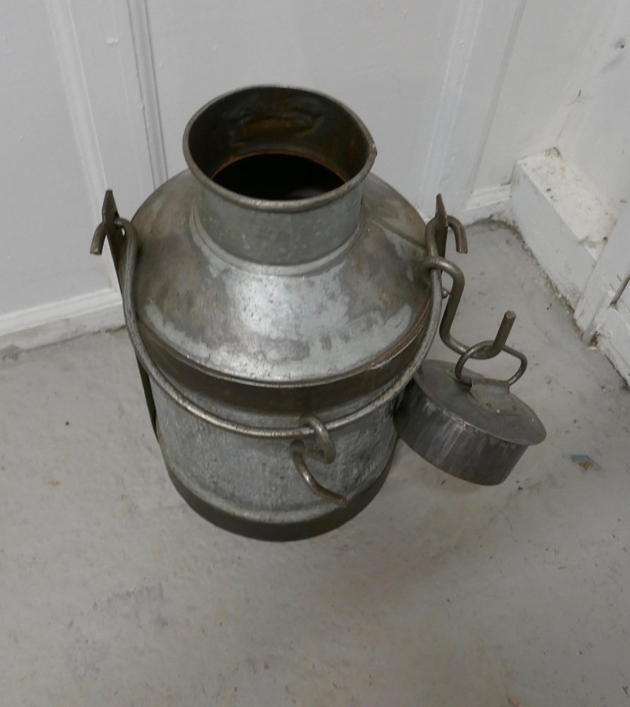 Large Galvanised Metal Milk Churn with Iron Strapping, 1890s for sale ...