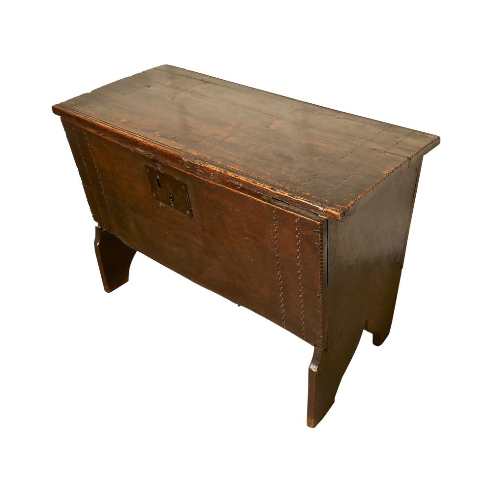 Georgian 5 Plank Oak Coffer, 1750s for sale at Pamono