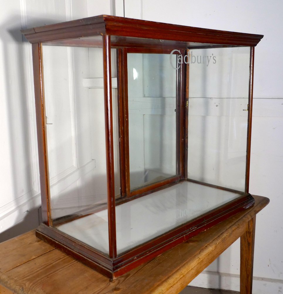 Edwardian Cadburys Counter Top Sweet Shop Display Cabinet, 1900s for ...