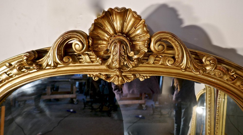 Large Rococo Gilt Arched Overmantle Mirrors, 1960s, Set of 3 for sale ...