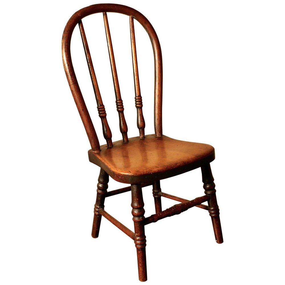 19th Century Apprentice Miniature Hoop Back Kitchen Chair, 1850s for ...