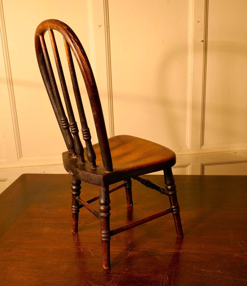 19th Century Apprentice Miniature Hoop Back Kitchen Chair, 1850s for ...