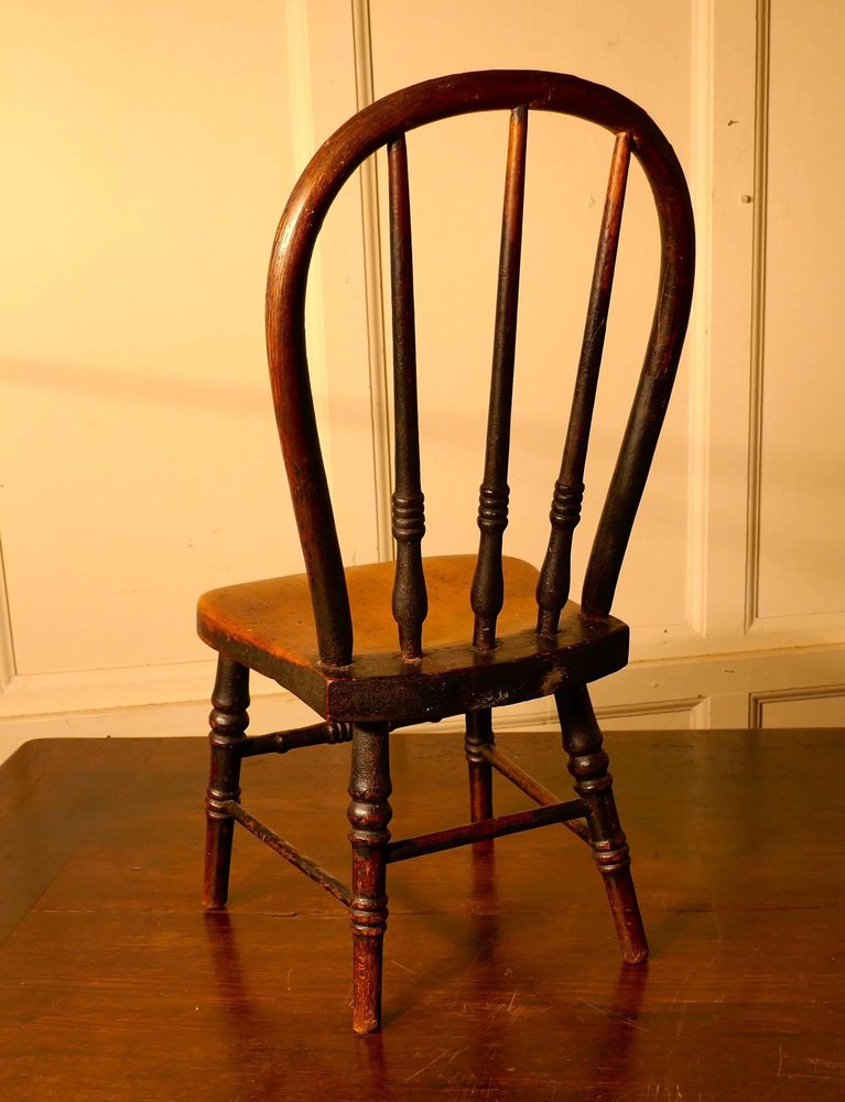 19th Century Apprentice Miniature Hoop Back Kitchen Chair, 1850s for ...