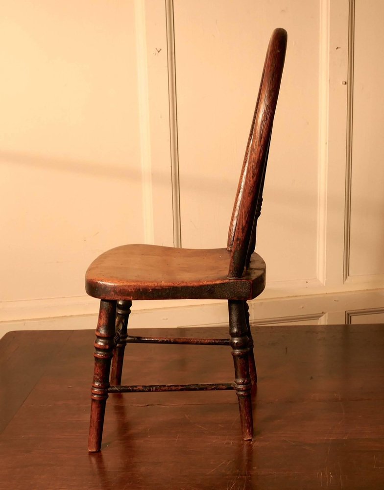 19th Century Apprentice Miniature Hoop Back Kitchen Chair, 1850s for ...