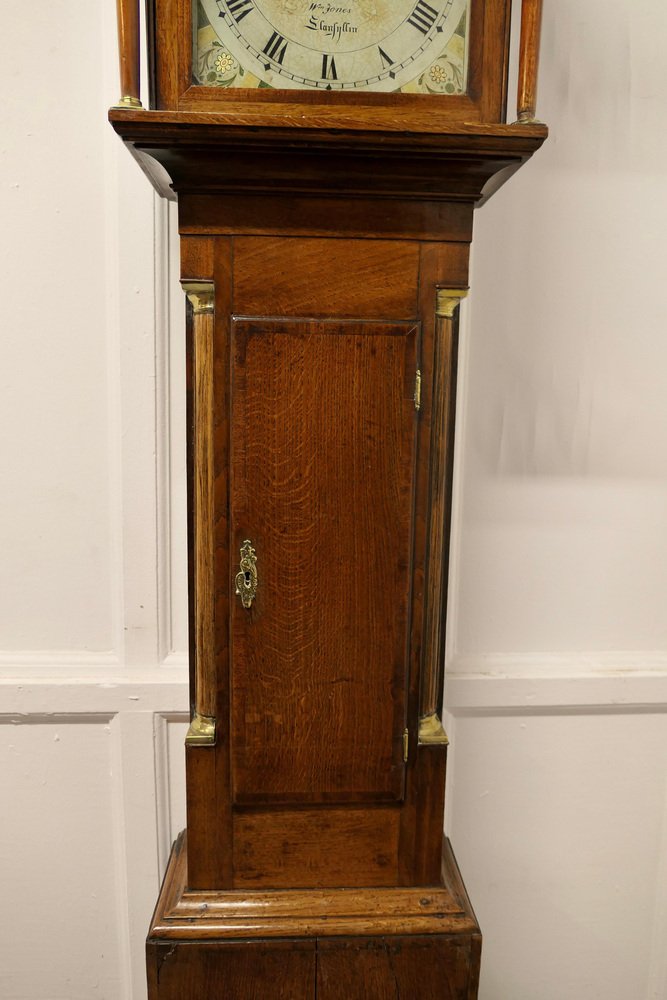19th Century Welsh Country Oak Long Case Clock by Wm Jones of ...