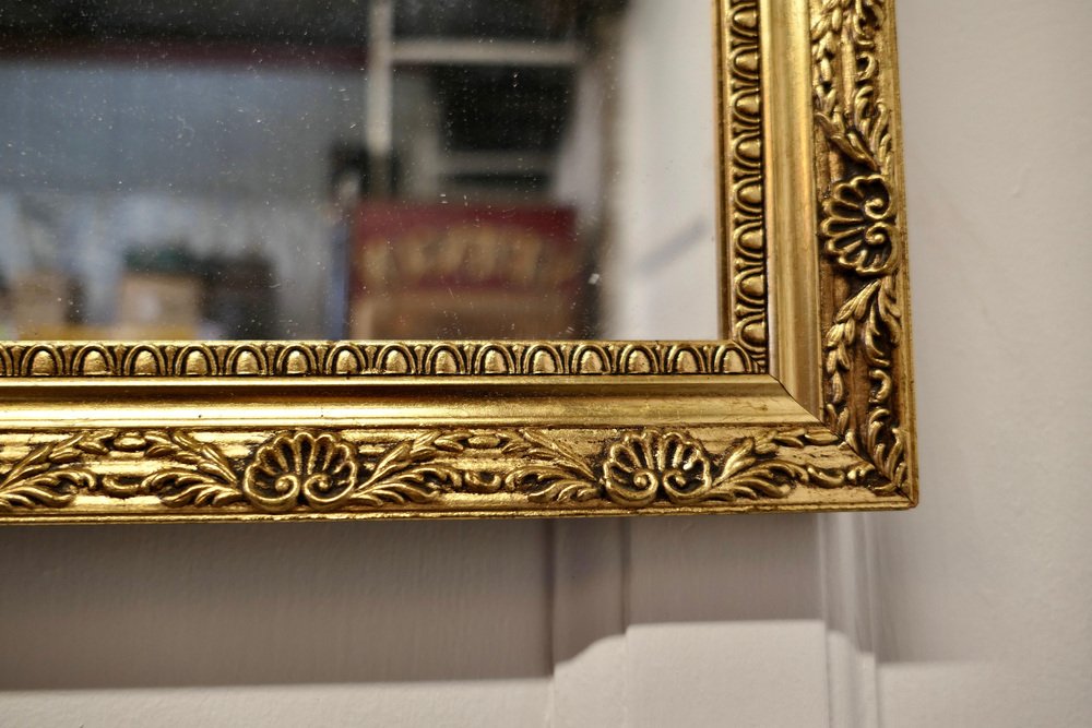 Long Gilt Frame Wall Mirror, 1920s for sale at Pamono