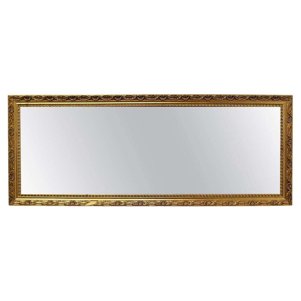 Long Gilt Frame Wall Mirror, 1920s for sale at Pamono