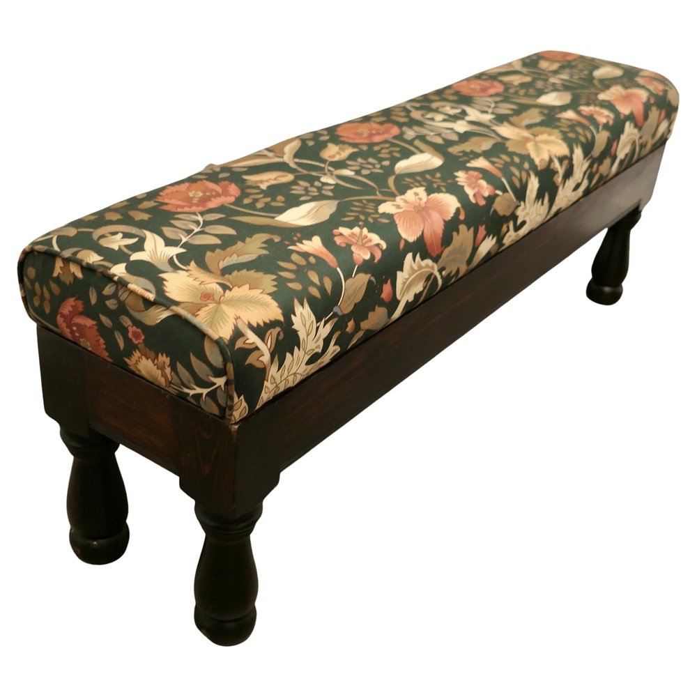 Long Upholstered Window Seat Stool, 1830s for sale at Pamono