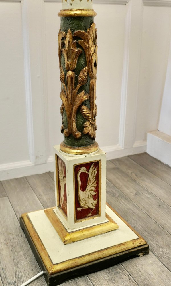 Spanish Folk Art Floor Standing Standard Lamp, 1920s for sale at Pamono