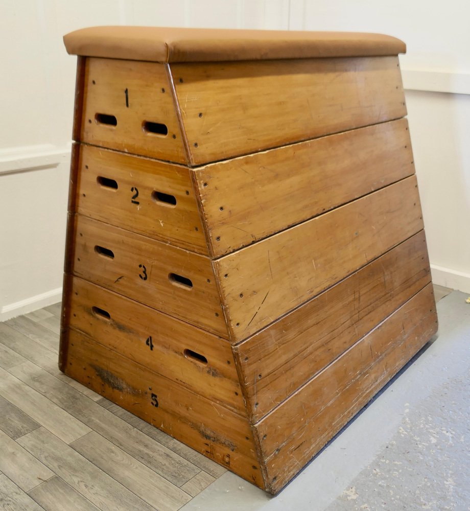 Large Vintage Heavy Pine Vaulting Box, 1950 for sale at Pamono