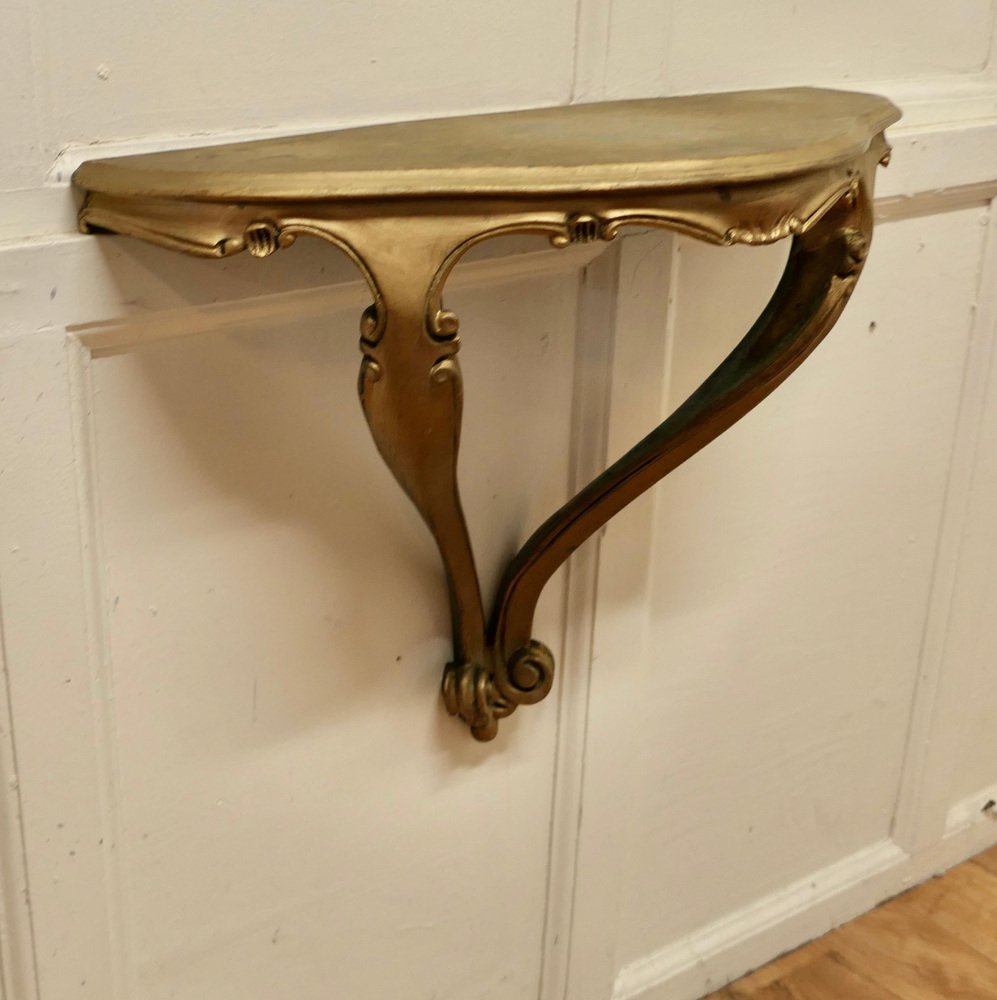 French Carved Gilt Console Wall Shelf, 1890s for sale at Pamono