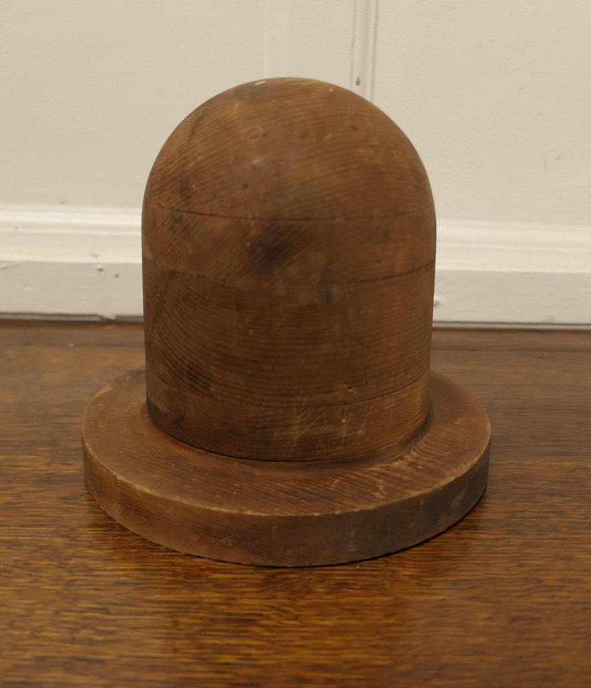 Belgian Pine Childs Hat Block, Milliners Form, 1890s for sale at Pamono