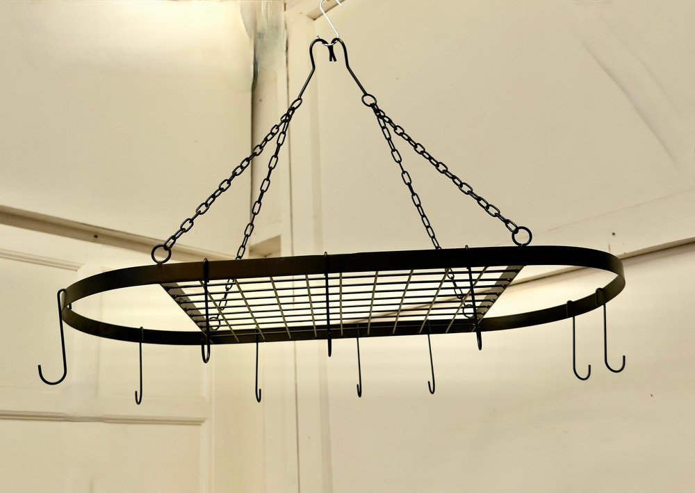 Large Oval Iron Pot Hanger, 1970 for sale at Pamono