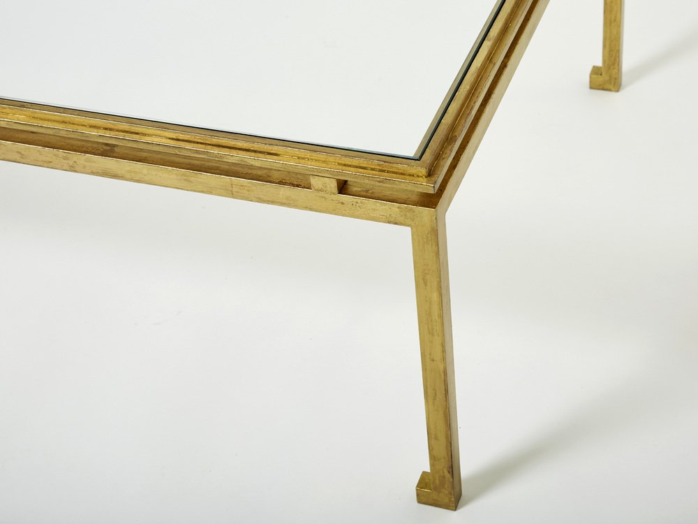 Couchtisch aus Vergoldetem Eisenglas von Maison Ramsay, 1950 bei Pamono ...