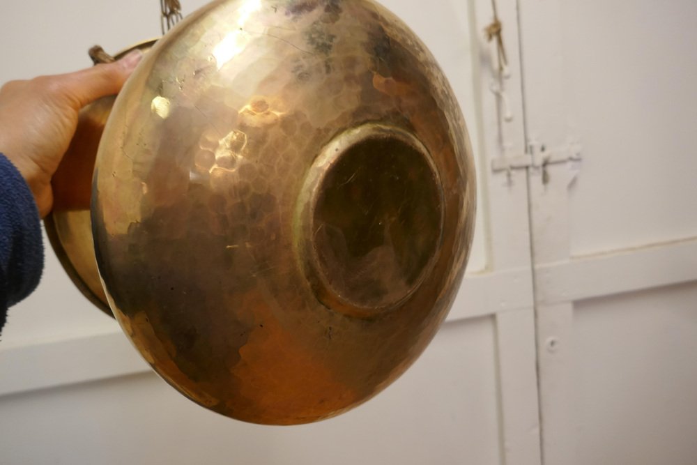 Antique Hand Beaten Brass Cooking Pot, 1880 for sale at Pamono