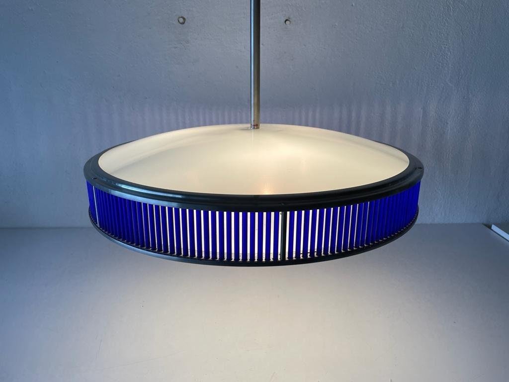Blaue & Weiße UFO Deckenlampe aus Glas von Gunther Lambert, Deutschland ...