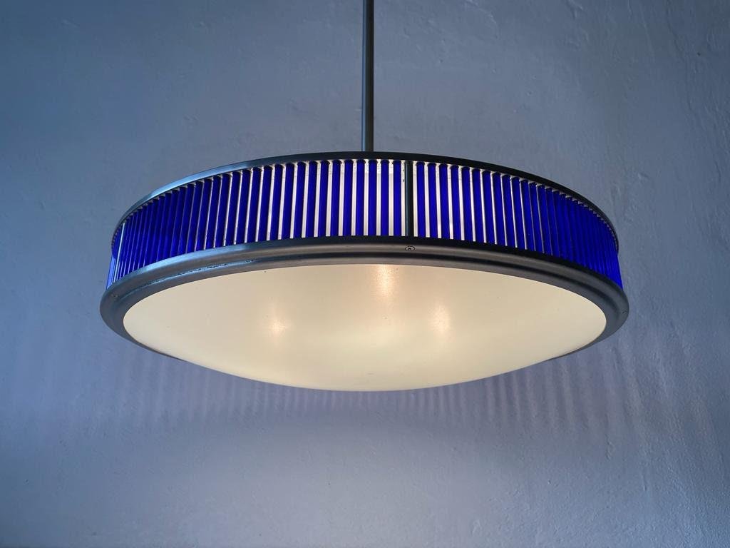 Blaue & Weiße UFO Deckenlampe aus Glas von Gunther Lambert, Deutschland ...