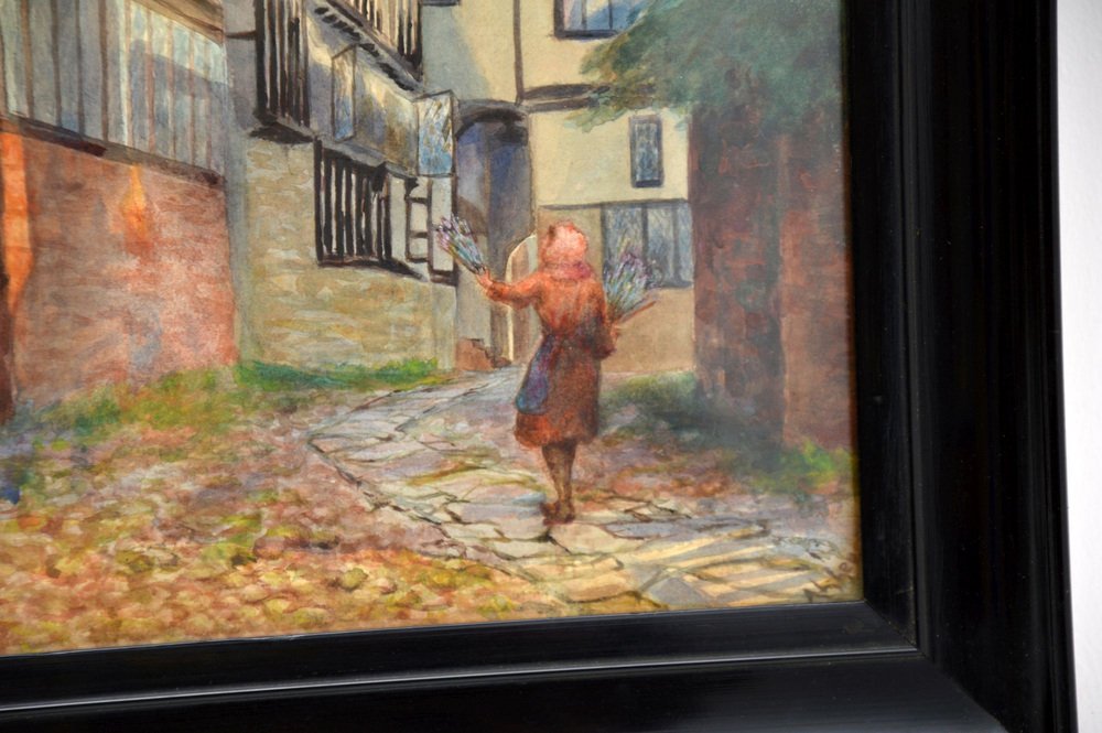 Annie L. Lee, Mermaid Inn in Rye, Late 1900s, Watercolour, Framed for ...