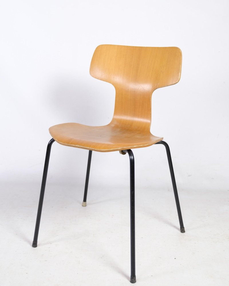 Model 3103 T-Chair in Oak by Arne Jacobsen for Fritz Hansen, 1960s, Set ...
