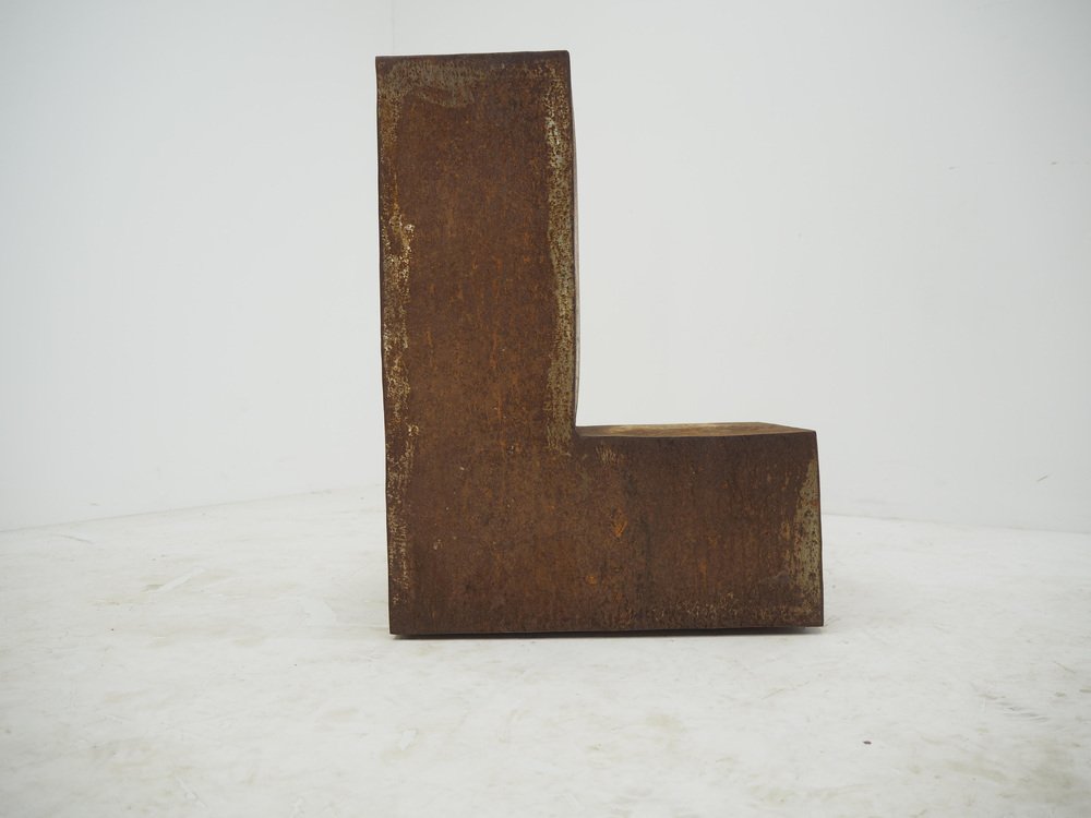 Industrial Metal Flower Stand, Letter Sign, 2000s for sale at Pamono