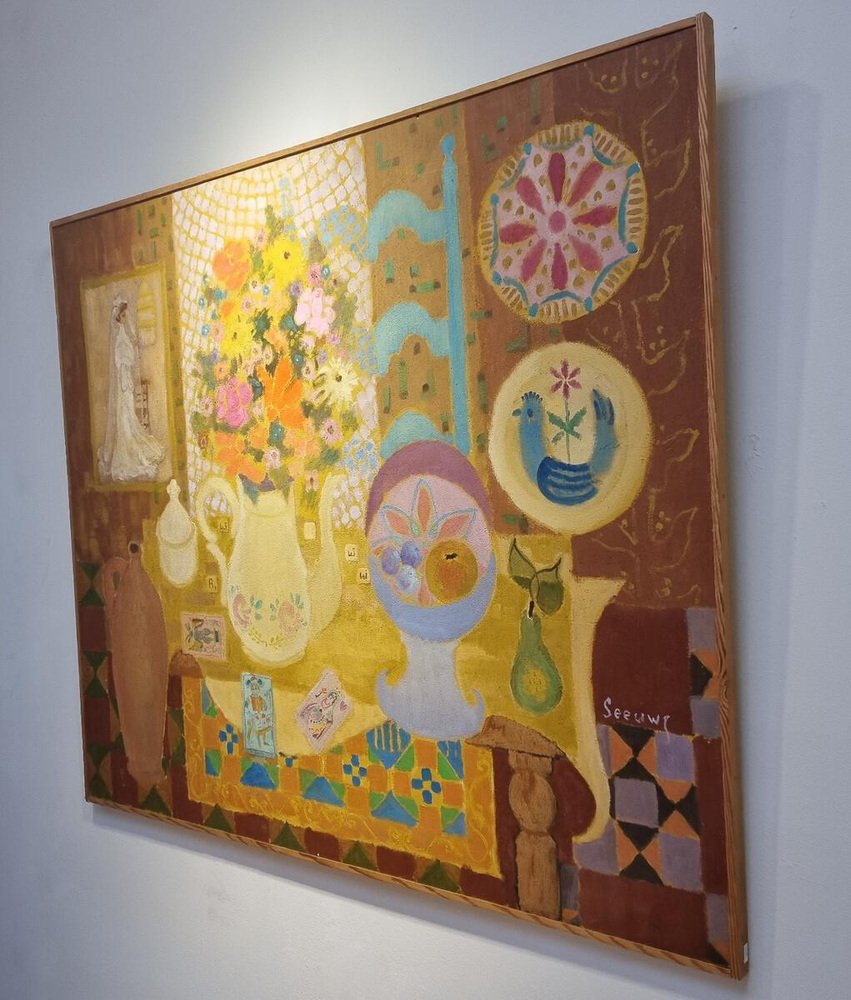 Jos Seeuws, Still Life, 1970s, Canvas Painting for sale at Pamono